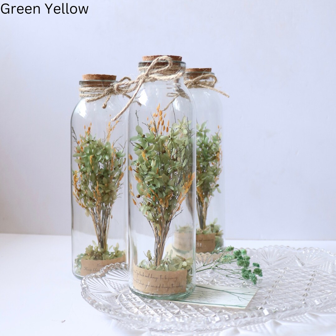 Dried Flower Arrangement in Bottle: Personalized Message Gift - Etsy