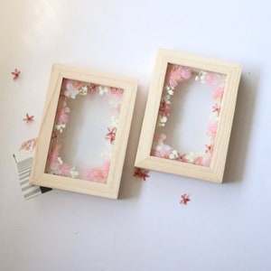 Custom Pressed Flower Photo Frame: Engraved Wood Floral Garden - Etsy