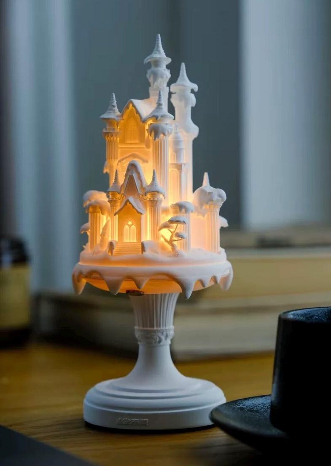 Lampada diffusore in gesso Castle Design: luce LED per aromaterapia ...