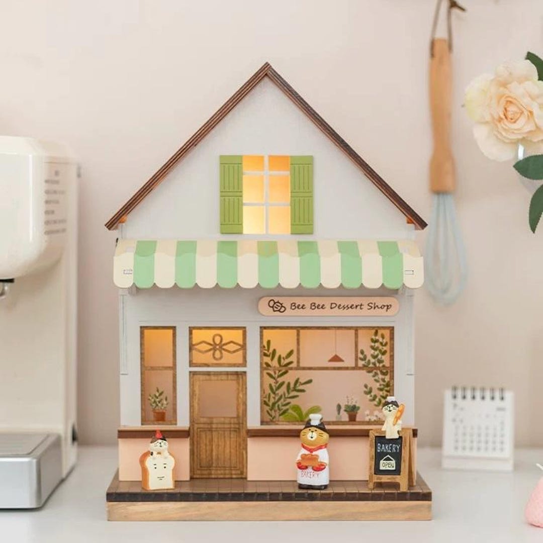 Miniature Wooden House/ Wall Decor/bedroom Decor/desk Decor/unique Home ...