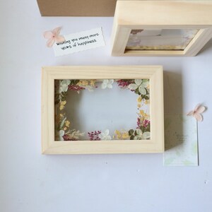 Custom Pressed Flower Wood Photo Frame – Personalized Botanical Art ...