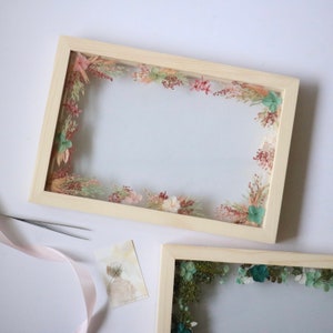 Custom Pressed Flower Photo Frame: Engraved Wood Floral Garden - Etsy