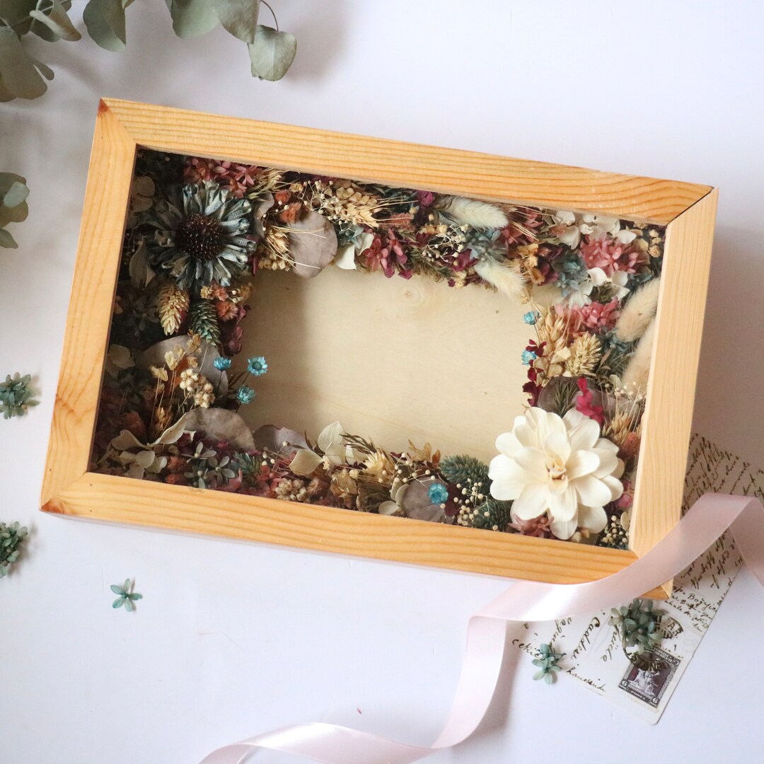 Beautiful Dried Flower Gift Box/wooden Floral Box - Mother's Day ...