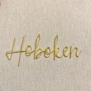HOBOKEN NJ: Handmade Wire Words Wall Sign for New Jersey Decor - Etsy