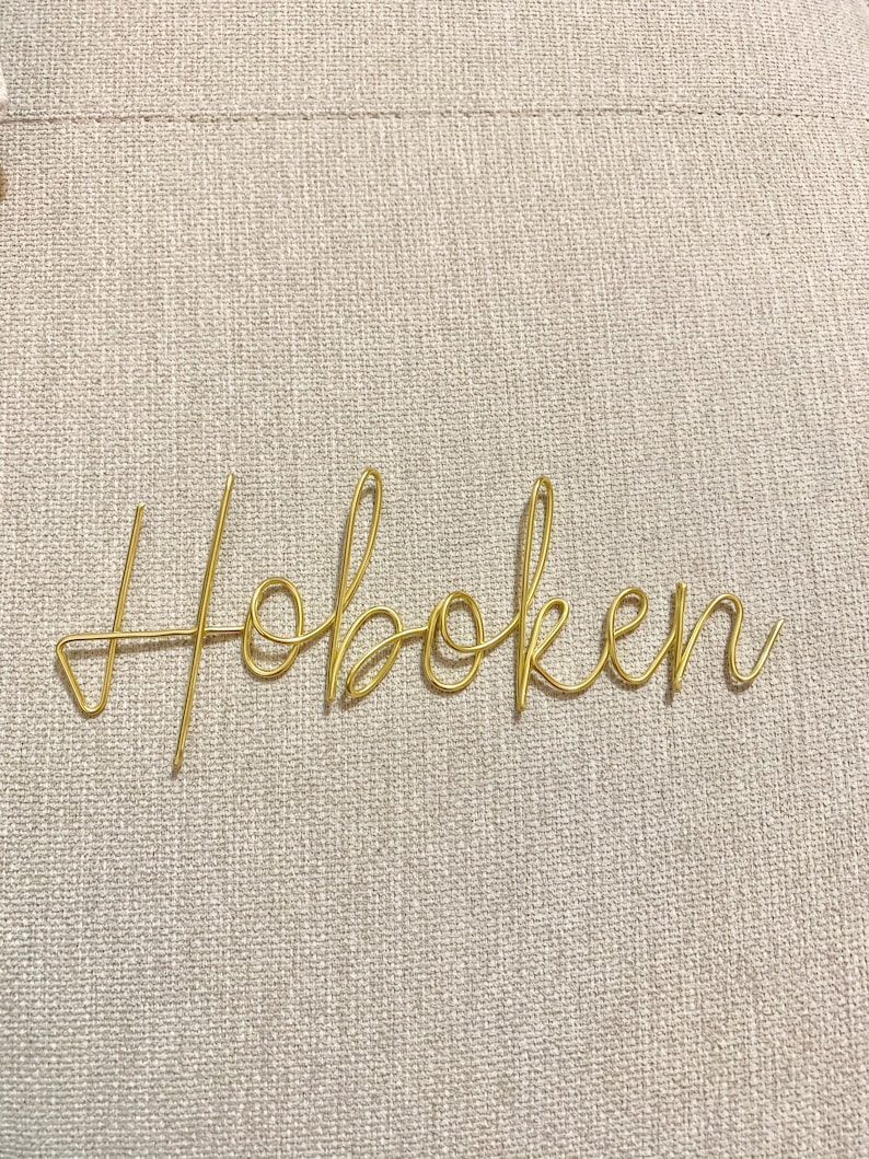 HOBOKEN NJ: Handmade Wire Words Wall Sign for New Jersey Decor - Etsy