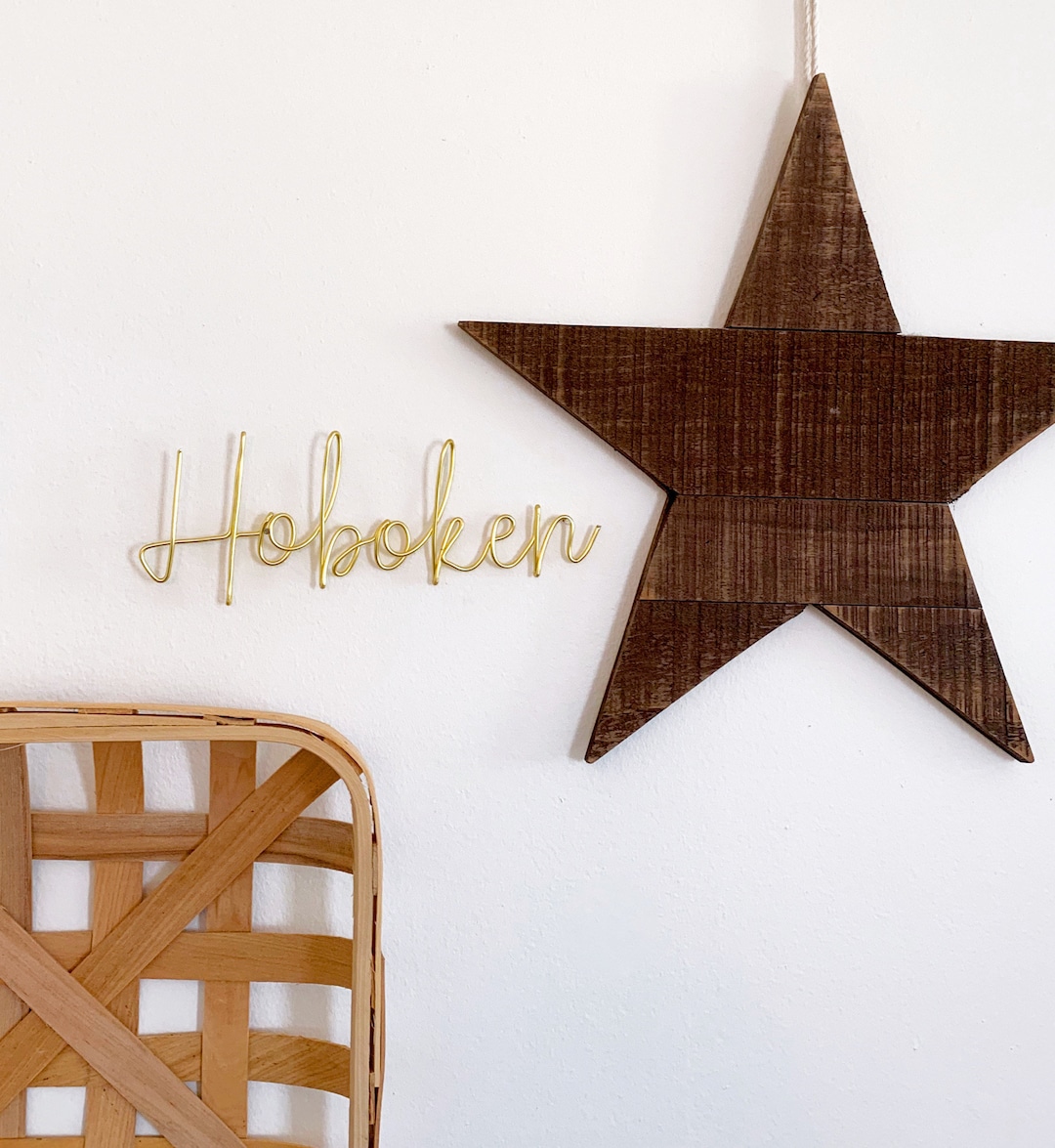HOBOKEN NJ: Handmade Wire Words Wall Sign for New Jersey Decor - Etsy