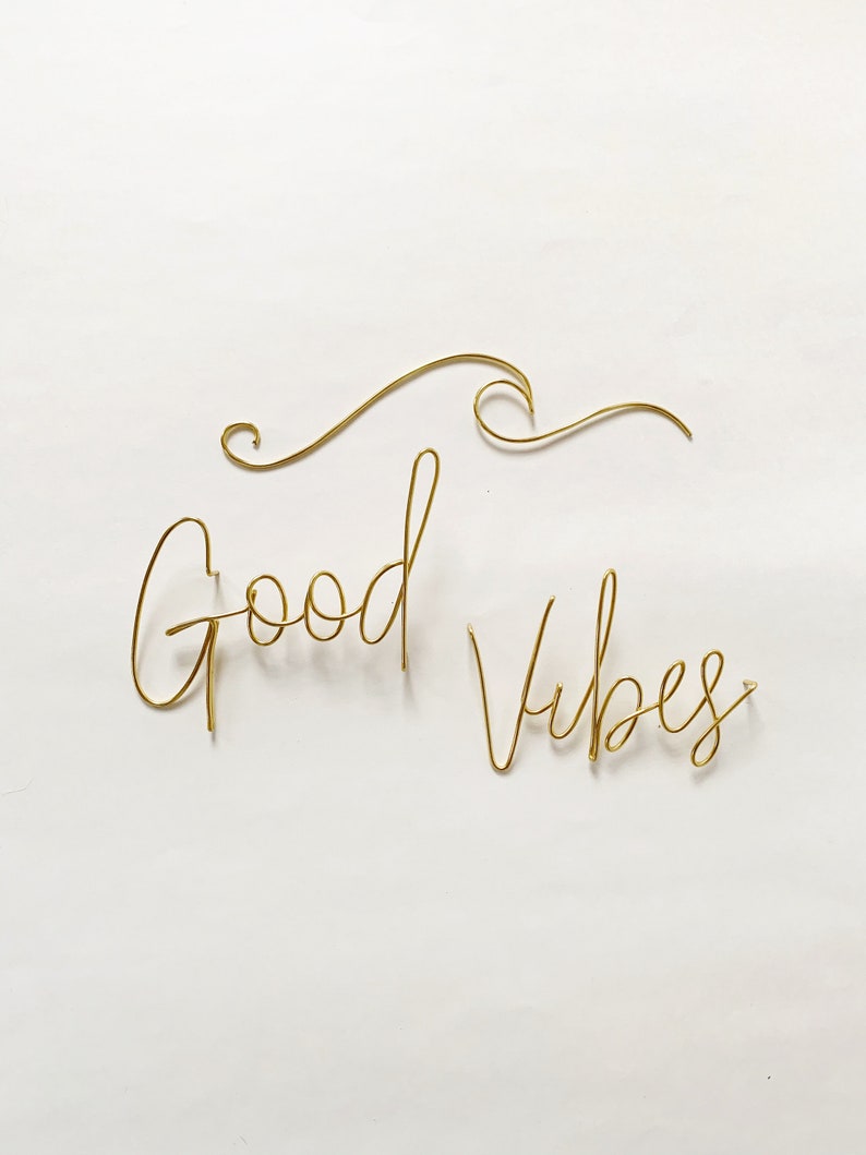 GOOD VIBES WAVE Wire Words Wall Decor Wire Sign Wire | Etsy