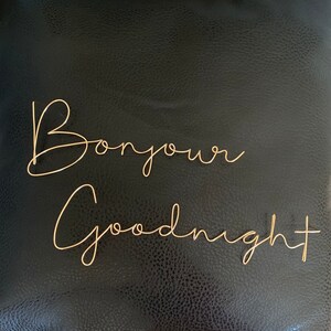 BONJOUR GOODNIGHT | Wire Words Wall Decor | Wire Sign | Wire Wall Art ...