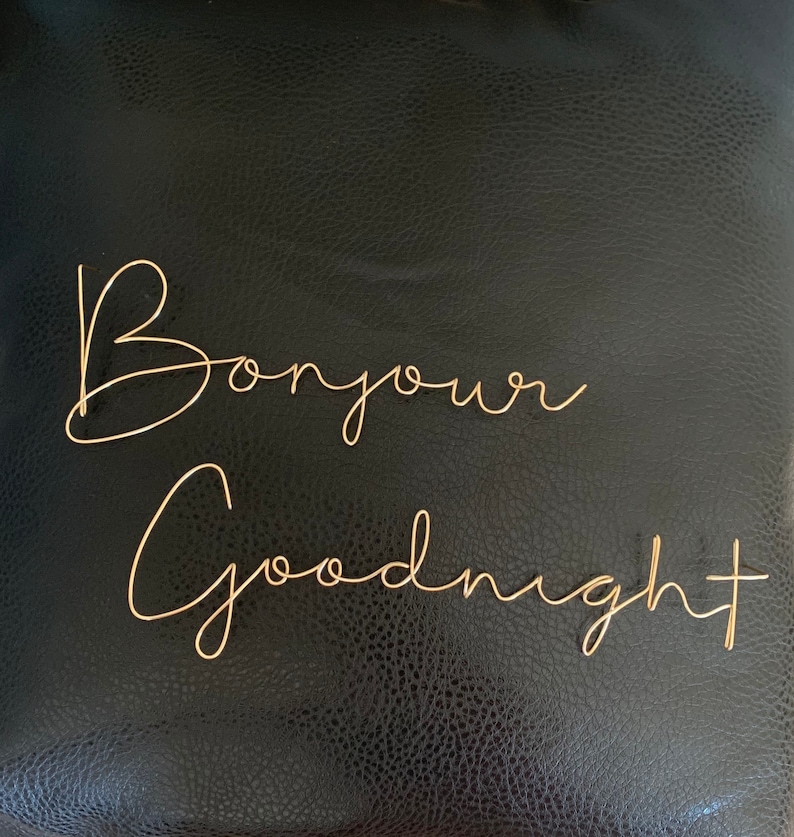 BONJOUR GOODNIGHT Wire Words Wall Decor Wire Sign Wire - Etsy