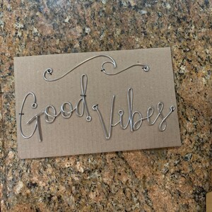 GOOD VIBES + WAVE | Wire Words Wall Decor | Wire Sign | Wire Wall Art ...