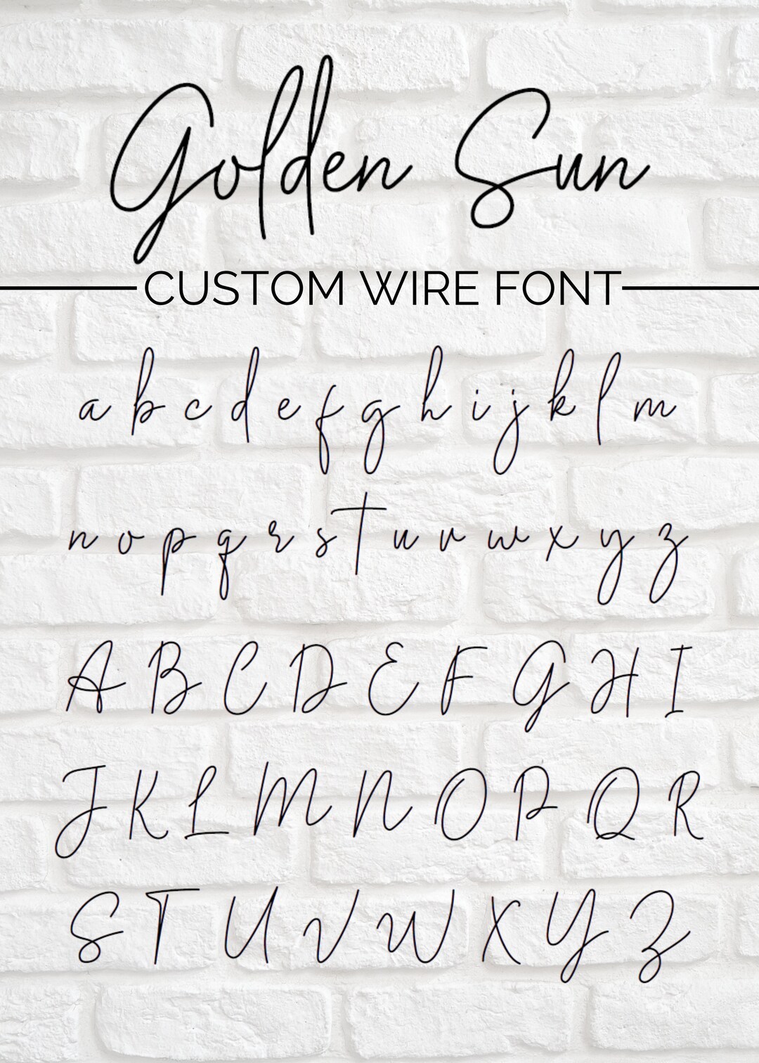 CUSTOM WIRE WORDS Wall Art // Golden Sun Font: Personalized Home Decor ...