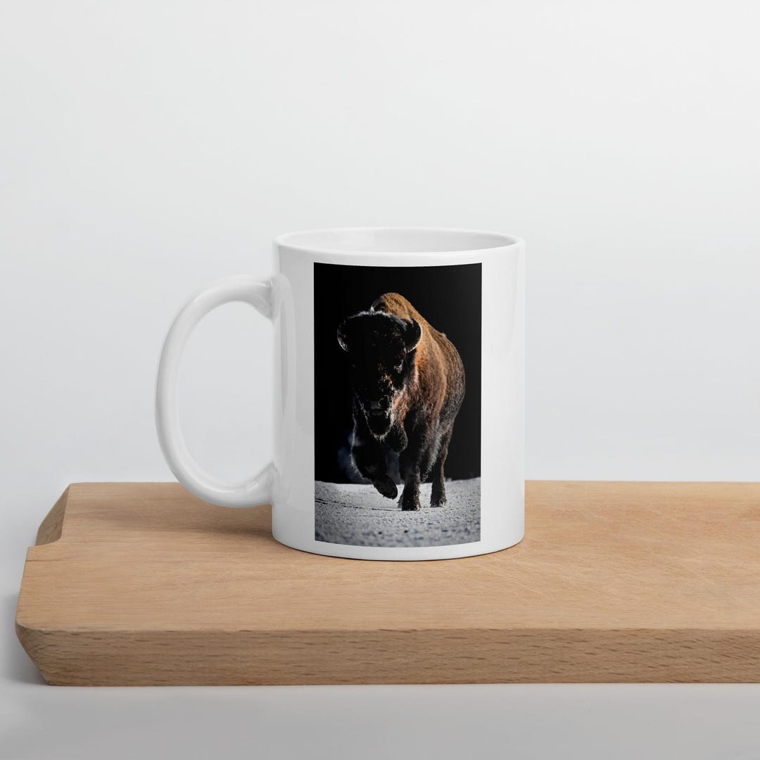 Yellowstone Bison Coffee Mug, American West Wildlife Ceramic Cup - Etsy