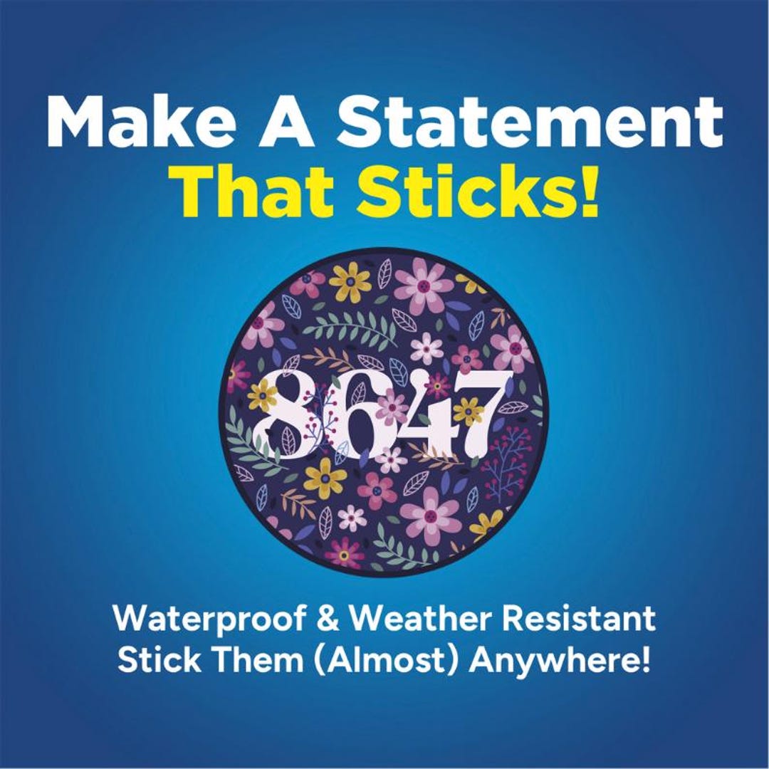 F Trump Sticker Anti Trump Sticker Subtle 8647 - Etsy