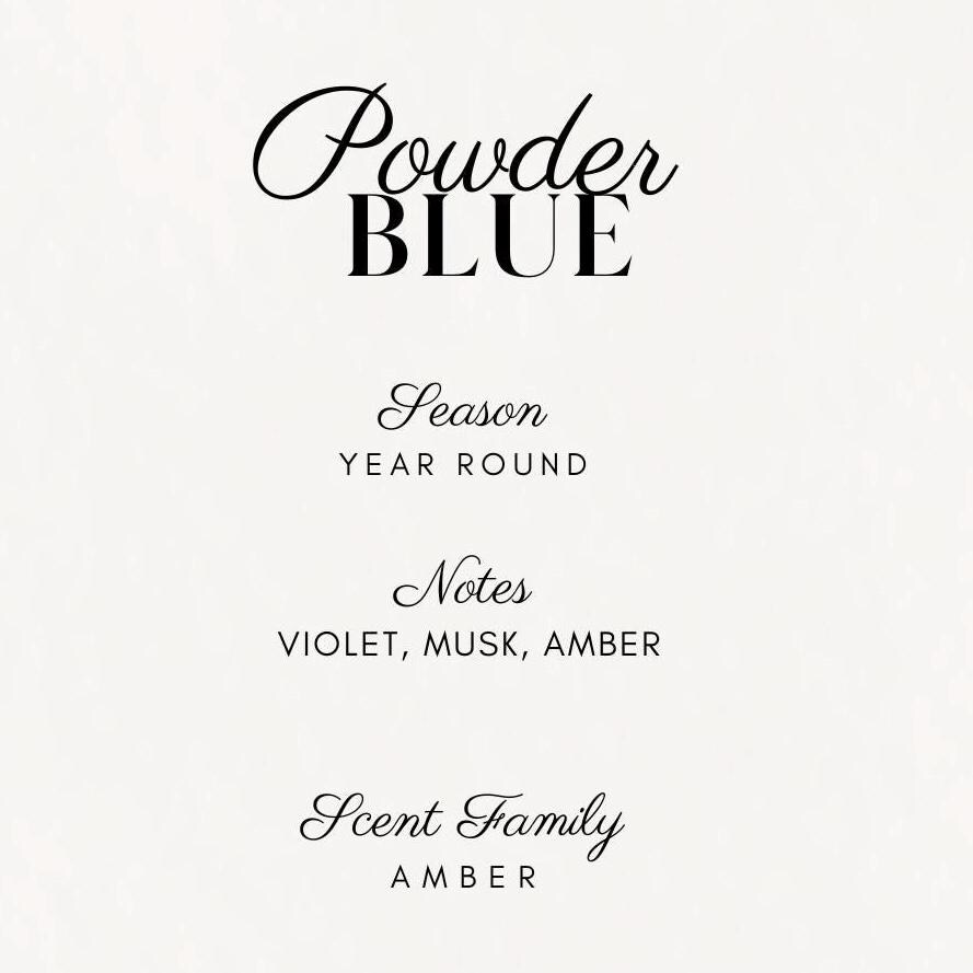 Powder Blue Perfume: Coquette Baby Powder Scent - Amber, Musk, Violet ...