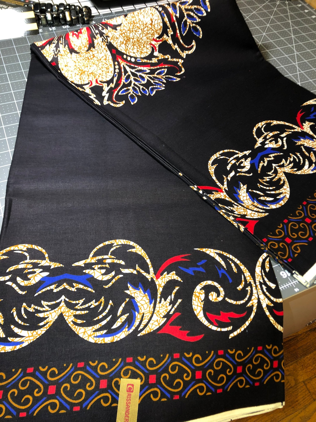 Ankara | Black Baccara Rose by the Yard, 100% Cotton - Etsy