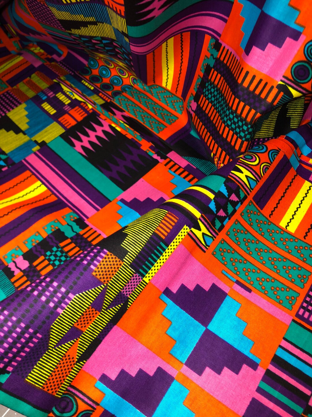 Purple Kente | %100 Woven Cotton, Sold by Yard - Etsy