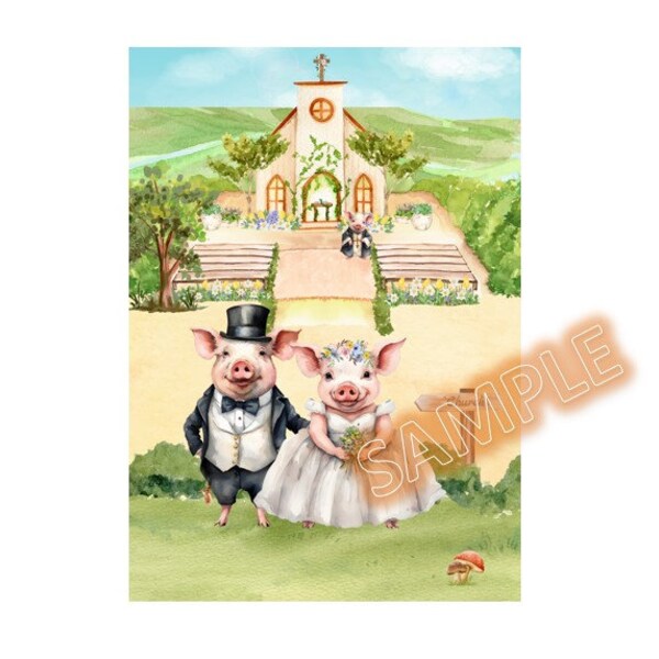 Pig Bride and Groom - Etsy