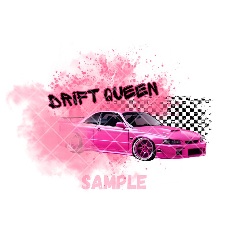 Awesome Drift Queen Pink Design Instant Download Clipart - Etsy