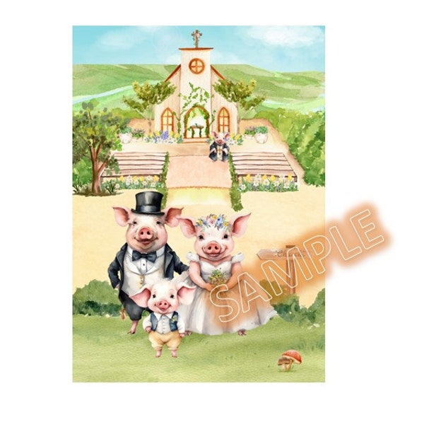 Pig Bride and Groom - Etsy