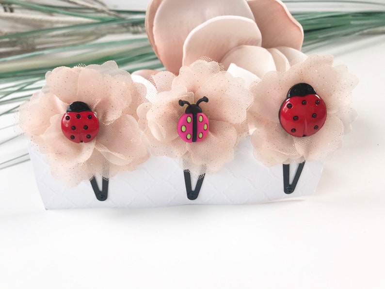 Ladybug Hair Clip / 3 Pcs Girls Hair Clip / Baby Hair Clip / Kids ...