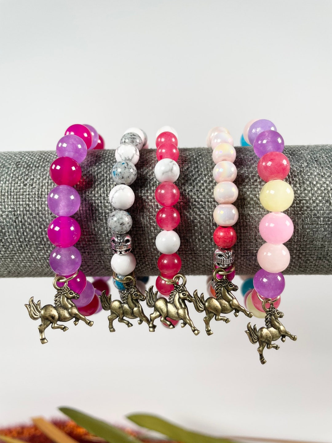 Bracelet cheval / Bracelet de charme de cheval / Bracelet Agate ...