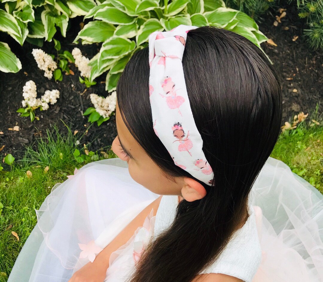 Ballerina Topknot Headband / Girl Topknot Headband / Eco Friendly Print ...