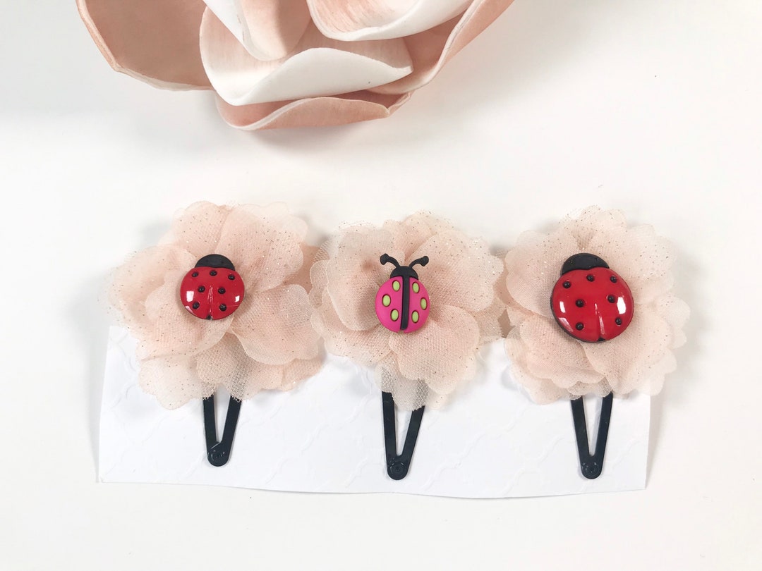 Ladybug Hair Clip / 3 Pcs Girls Hair Clip / Baby Hair Clip / Kids ...