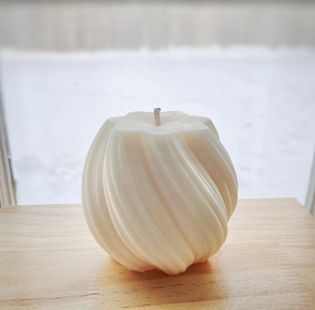 Spiral Pillar Candle| Geometric Pillar Candle| Swirl Candle| Soy Candle ...