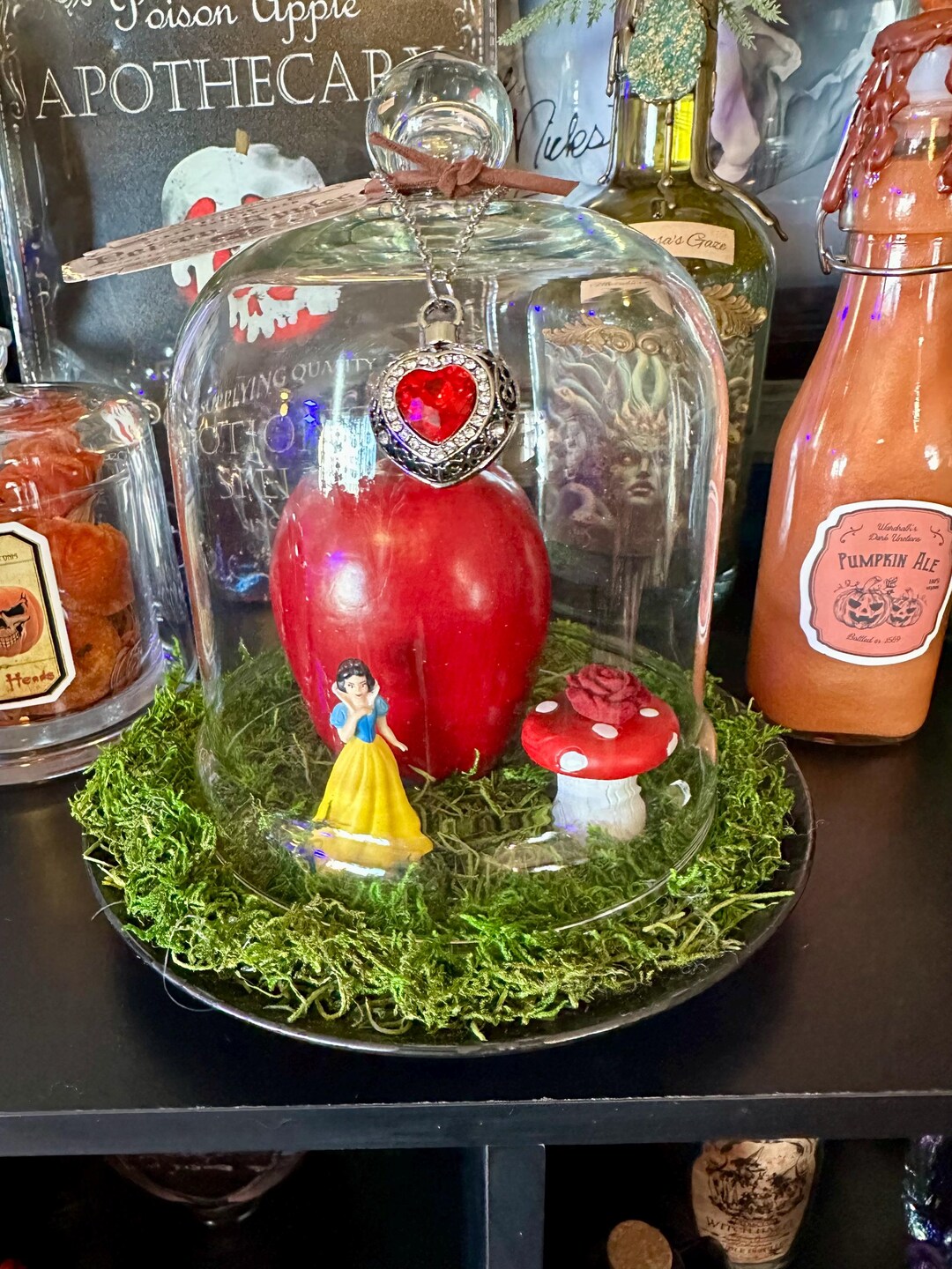 Poison Apple Domed Display From the Evil Queen. From Snow White Fairy ...