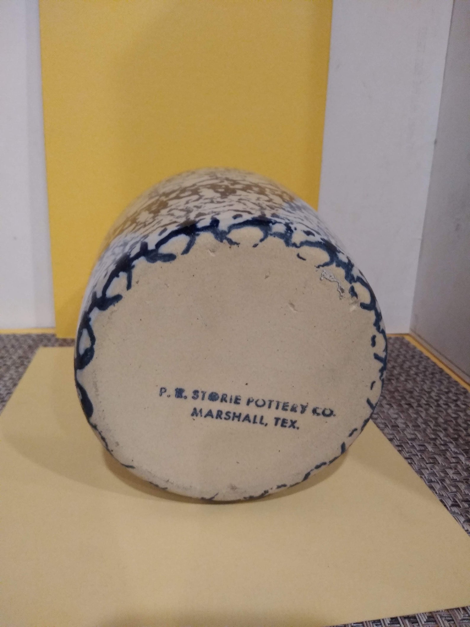 P.R Storie Pottery Co. Marshall, TX Spongeware Jug With Cork - Etsy