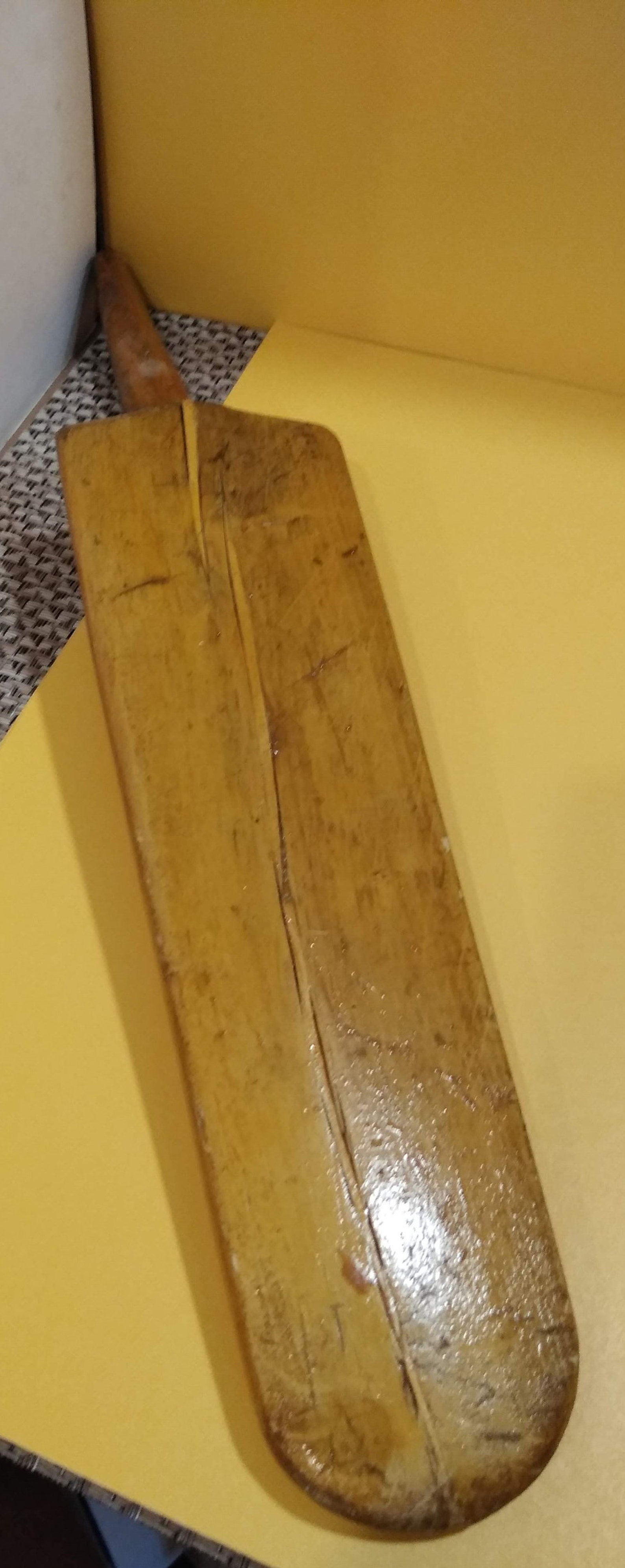 Old Wood Laundry Paddle Washboard Wash Paddle Yellow Paint | Etsy