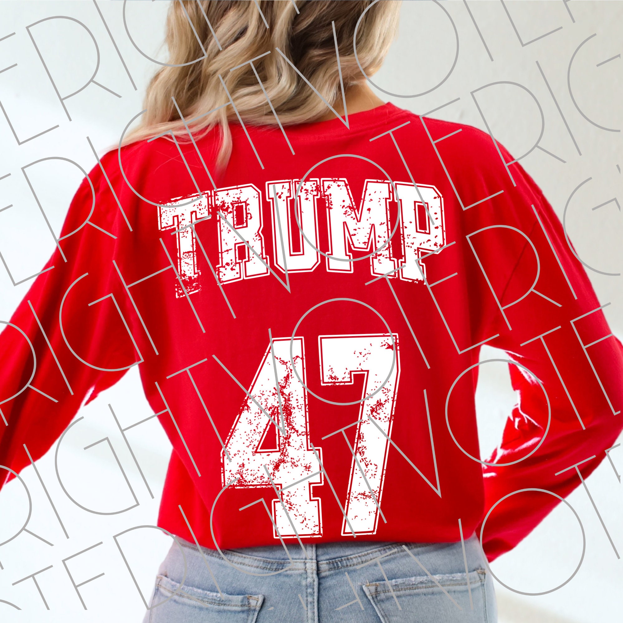 Distressed Trump 47 SVG Png,white Varsity Trump PNG SVG, Digital ...