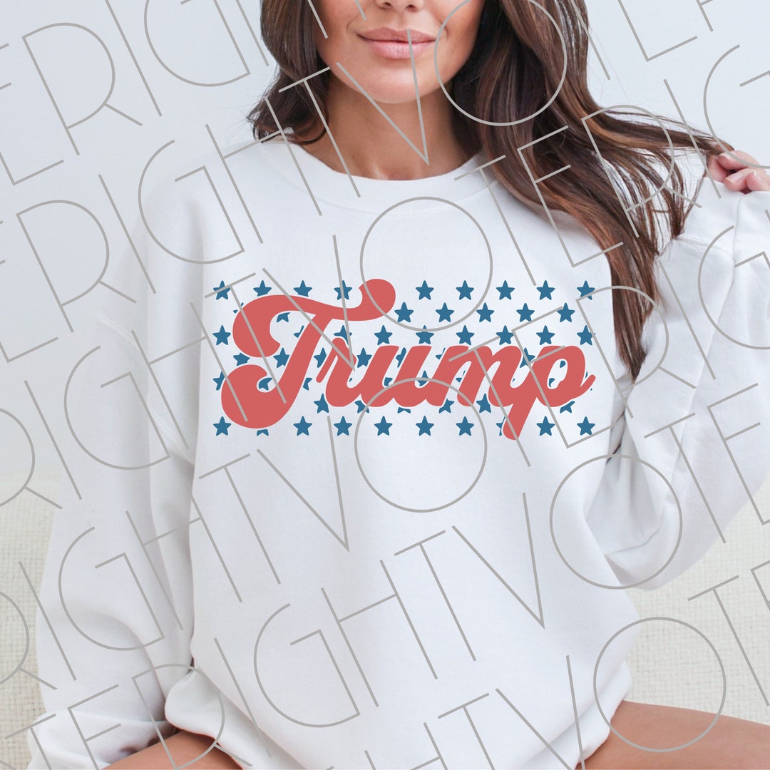 Retro Trump SVG PNG, Groovy Boho Trump Shirt Sublimation Png Digital ...