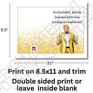 Printable Trump Graduation Card for Her, Funny Political Digital ...