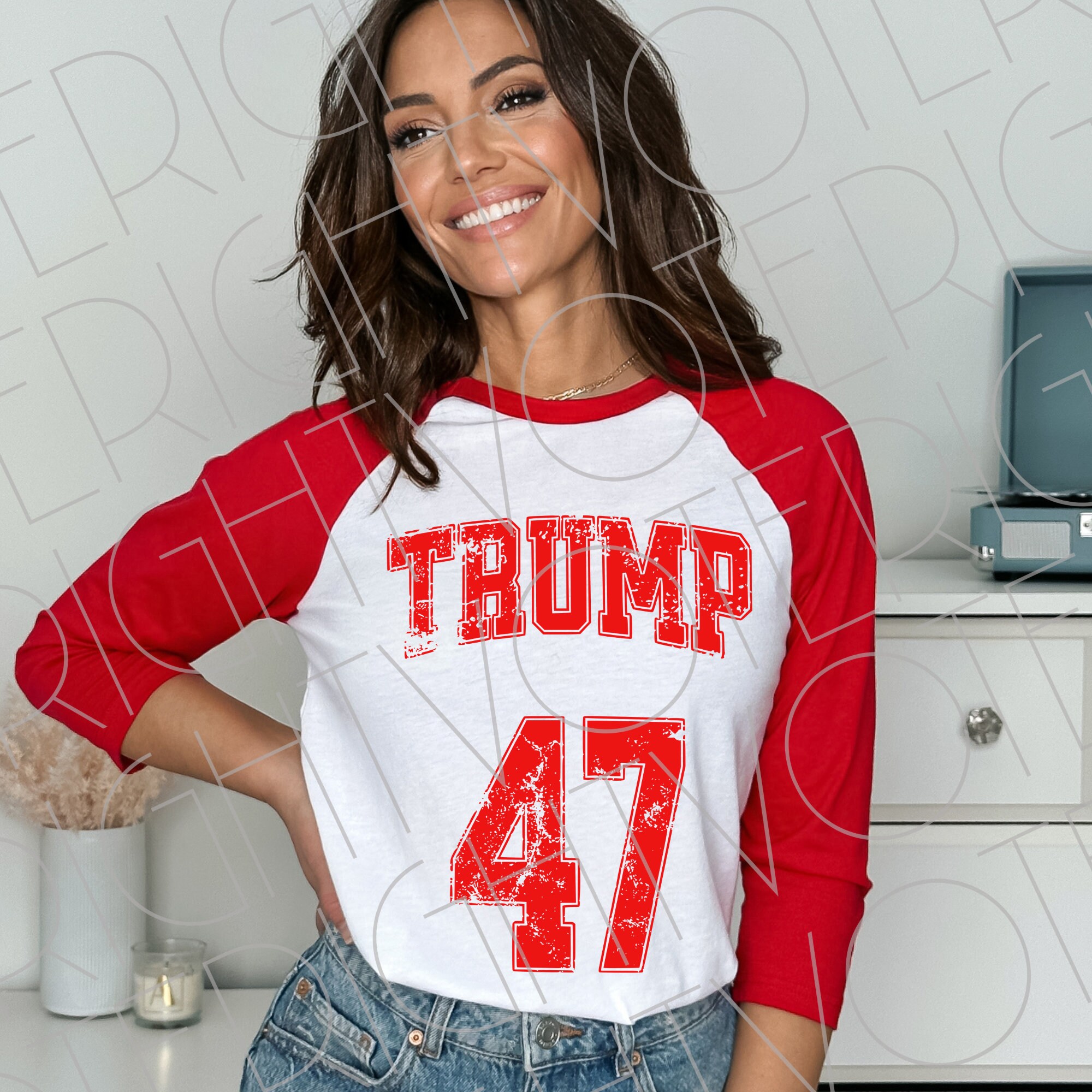 Distressed Trump 47 SVG Png, Red Varsity Trump PNG SVG, Digital ...