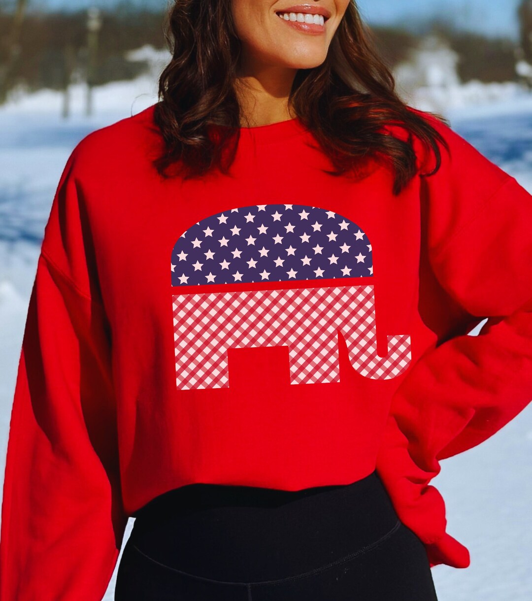 Conservative Republican Elephant Vintage Republican Sweatshirt for ...