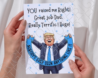 Trump Father's Day Card – Funny Digital Download – Printable Card for ...