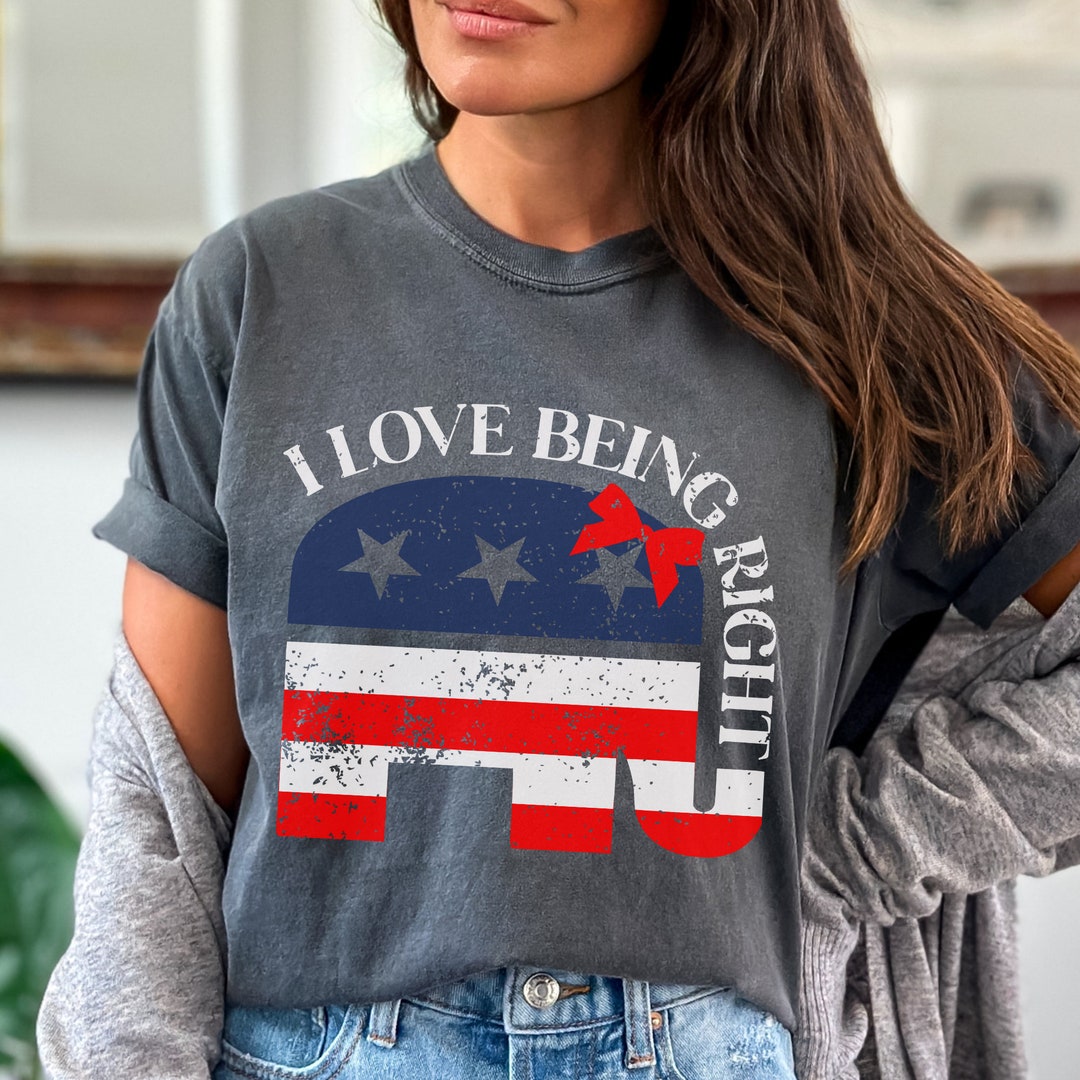 Cute Republican Comfort Colors T-shirt, Raised Right Republican ...