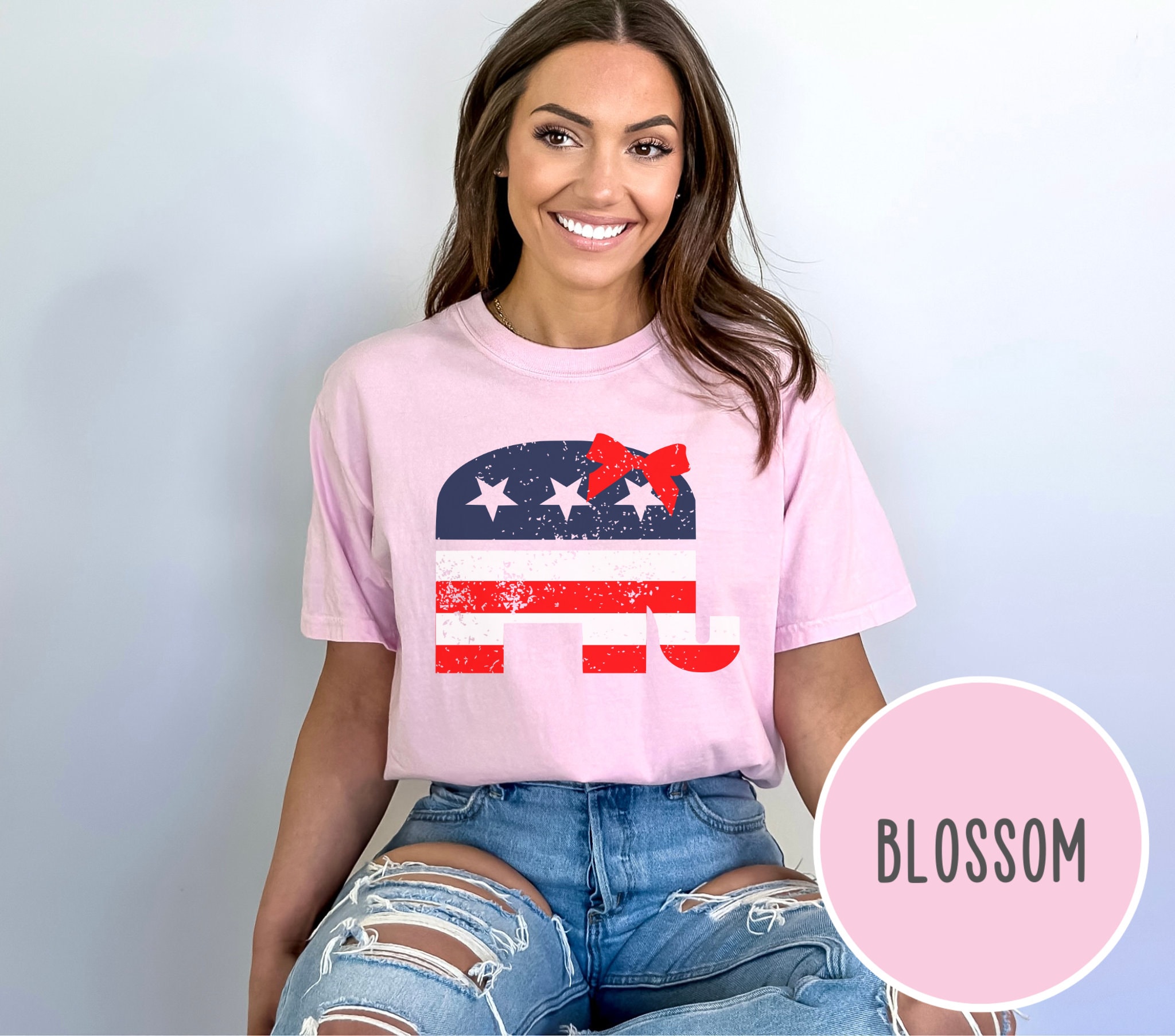 Cute Republican Comfort Colors T-shirt With Raised Right Republican ...