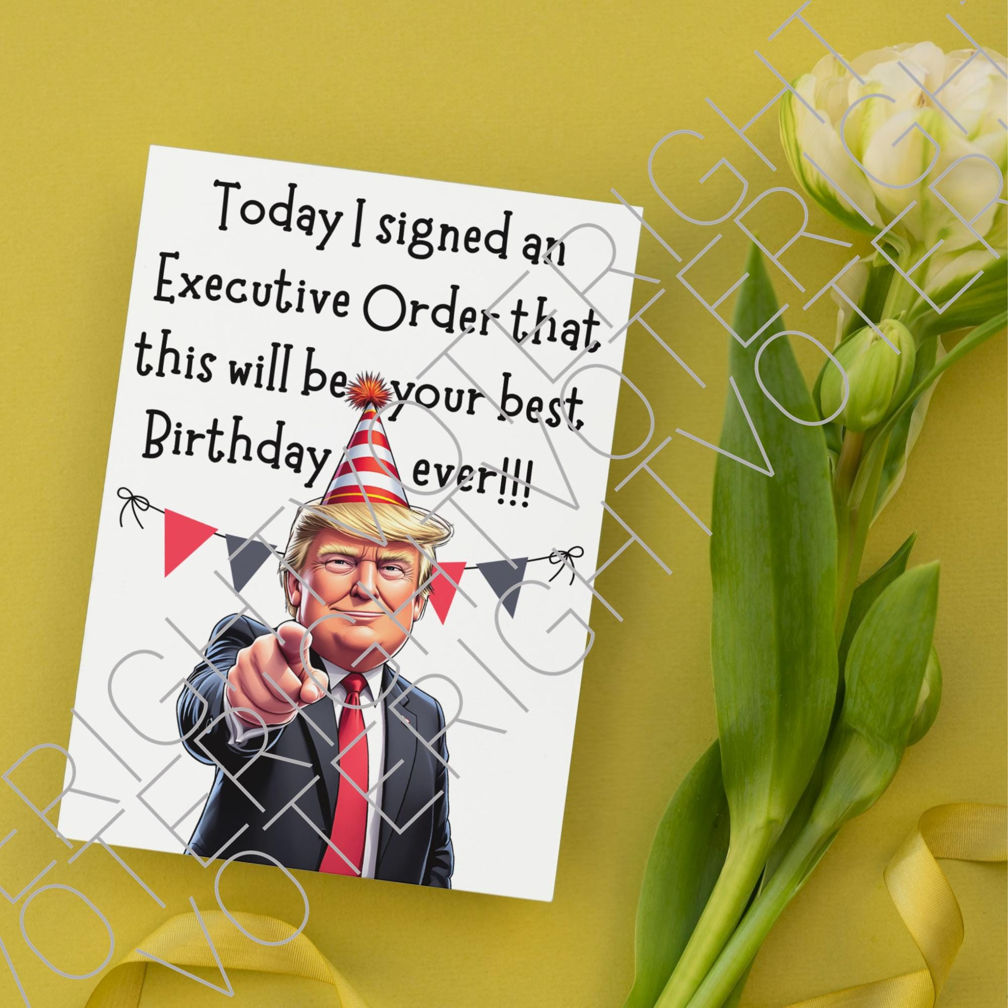 Printable Birthday Card, Funny Political Humor Digital Download ...