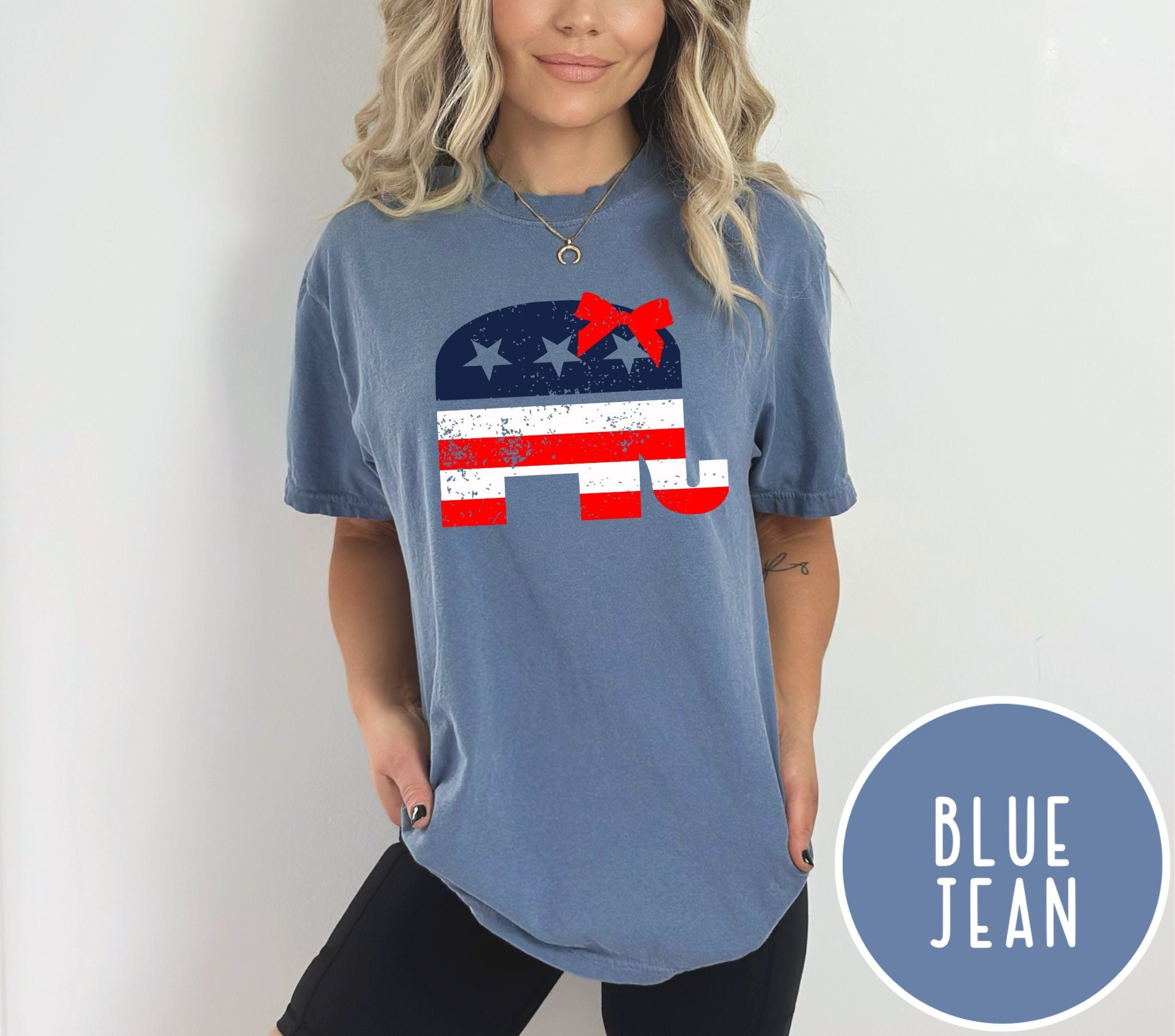 Cute Republican Comfort Colors T-shirt,raised Right Republican Elephant ...