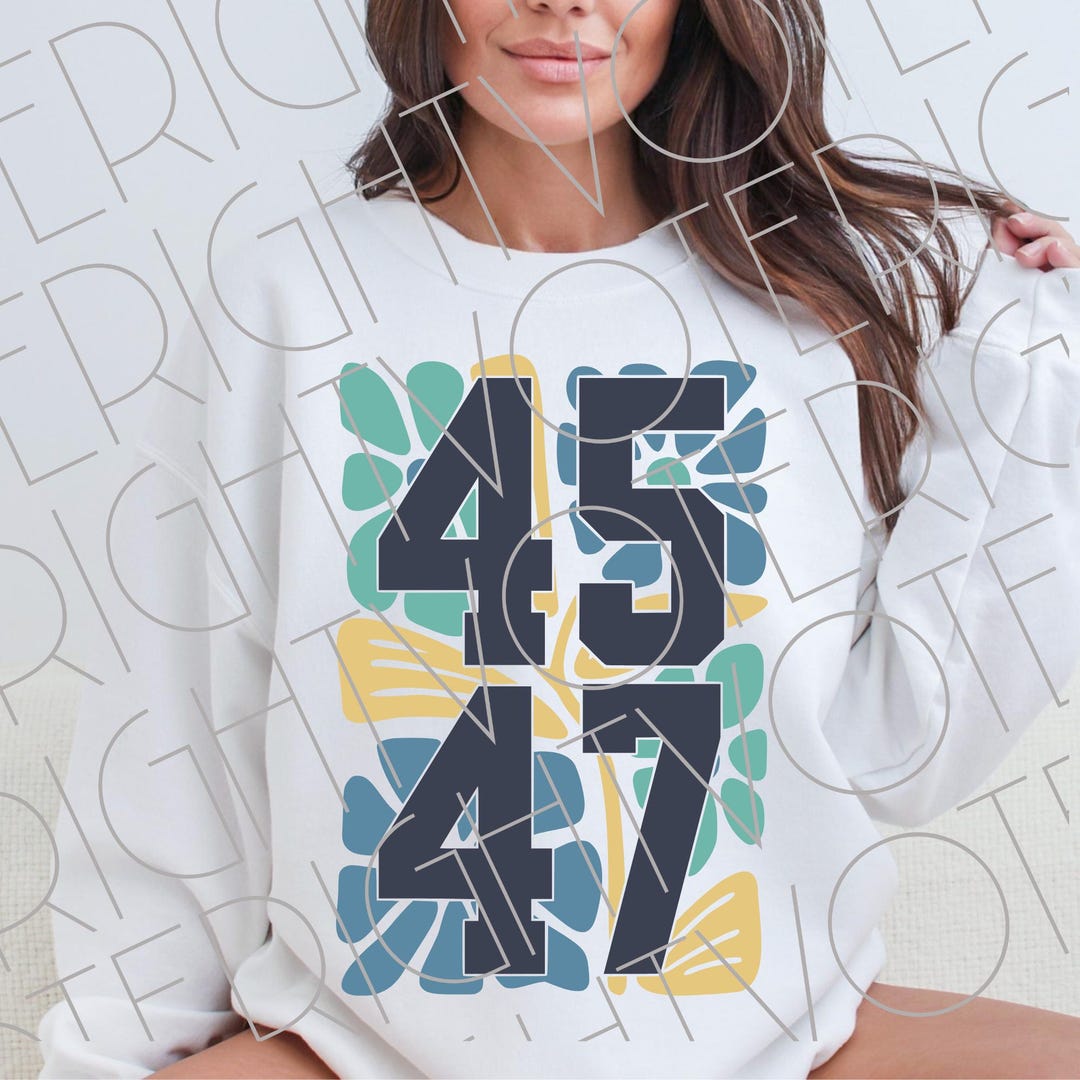 45 47 Trump SVG PNG, Subtle Floral Trump Proud Conservative Republican ...