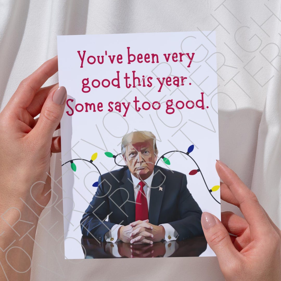 Printable Trump Christmas Card – Funny Political Holiday Satire for ...