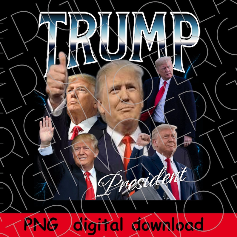 Trump Bootleg Shirt PNG, Retro 90s Trump Black Band T-shirt Png for ...