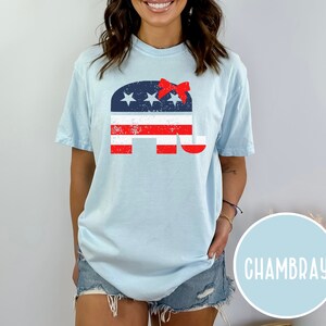 Cute Republican Comfort Colors T-shirt,raised Right Republican Elephant ...