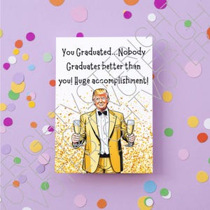 Printable Trump Graduation Card for Her, Funny Political Digital ...