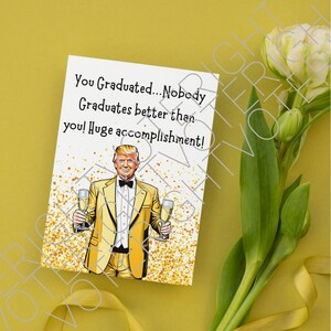 Printable Trump Graduation Card for Her, Funny Political Digital ...