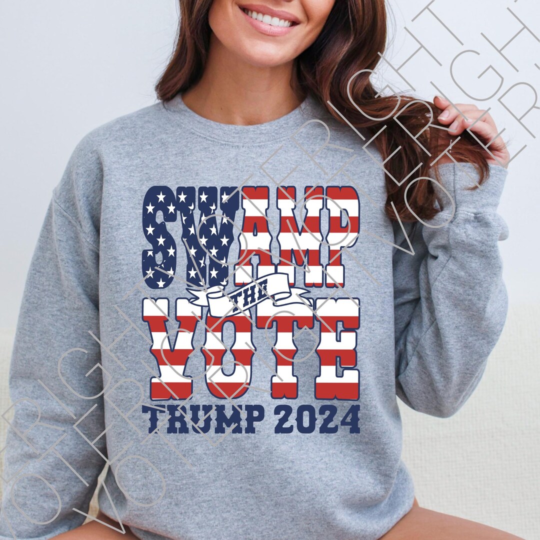 Swamp the Vote Png, Trump PNG Too Big to Rig, Vote Trump 2024 ...
