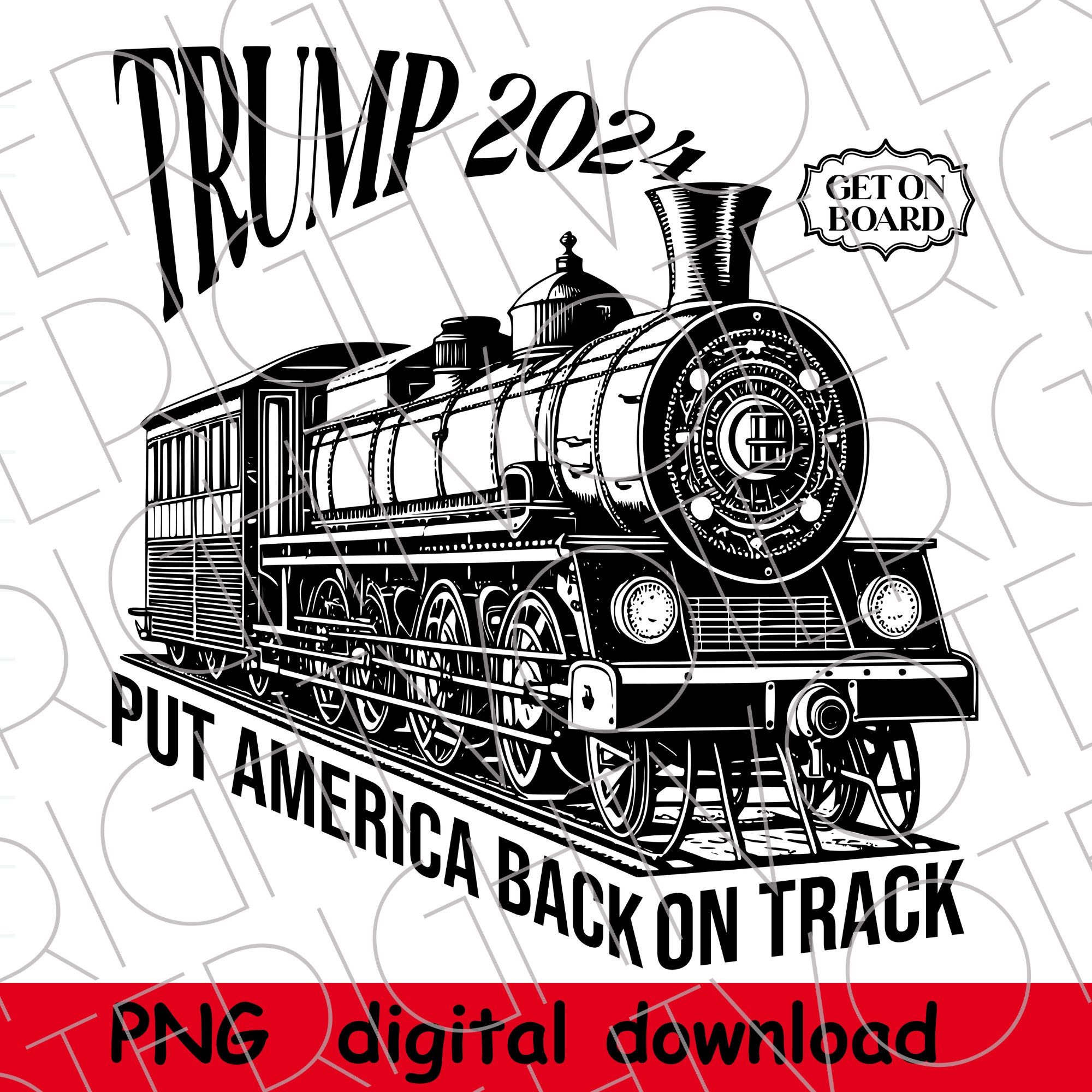 Trump Train PNG SVG, Trump 2024 Svg Republican Proud Conservative ...