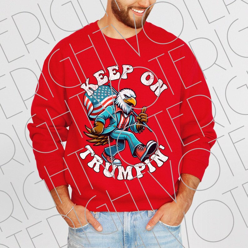 Retro Groovy Trump PNG, Distressed Keep on Trumpin' PNG, 70s Inspired ...